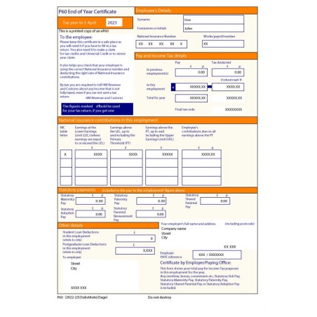 P60 form and Retirement documents translation services| ACSTraduction ...